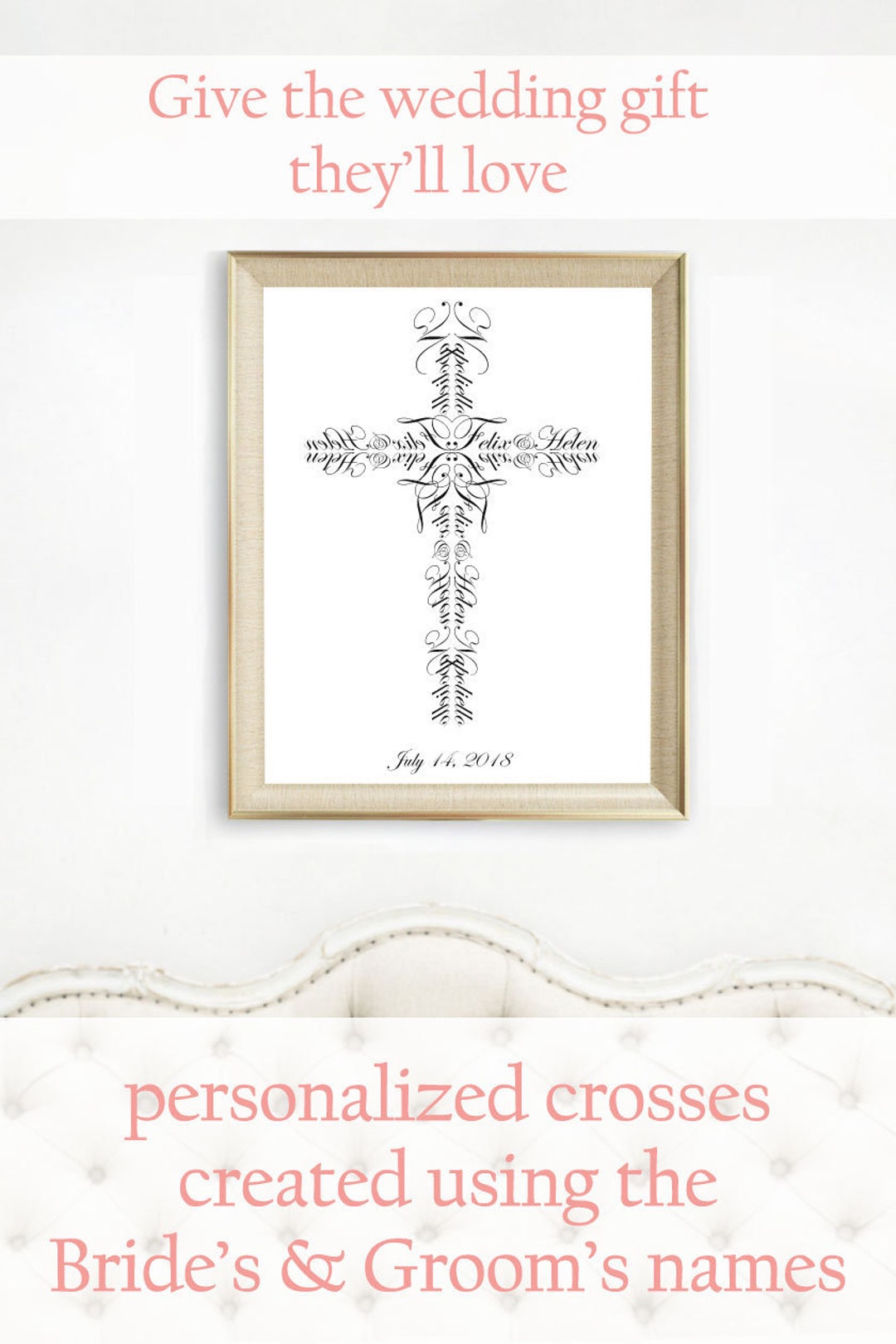 Unique Wedding Gift Personalized Wedding Cross | Marriage Gift ...
