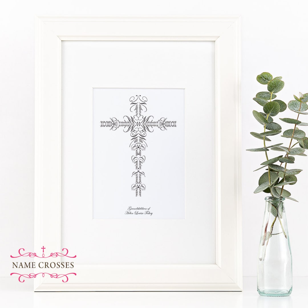 Personalized FAMILY Name Cross Print - 8x10 - FREE SHIPPING - Etsy