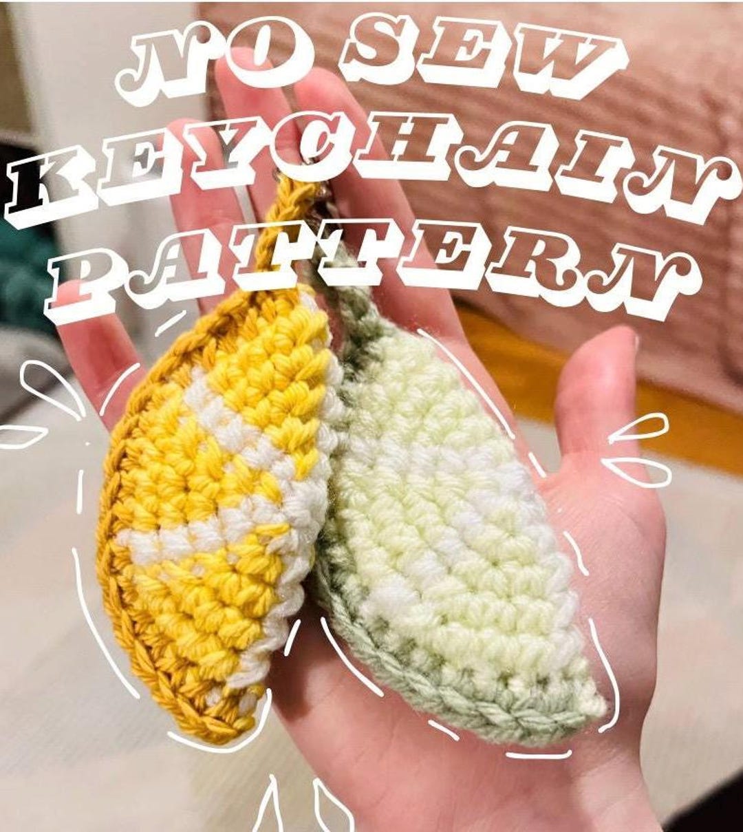 No Sew Crochet CITRUS Keychain Pattern - Etsy