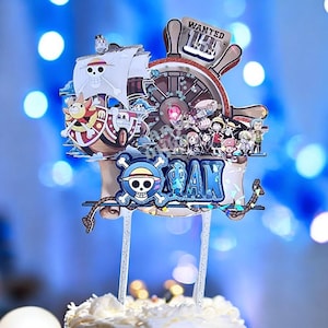 One Piece Inspired Birthday Shaker Cake Topper - Etsy