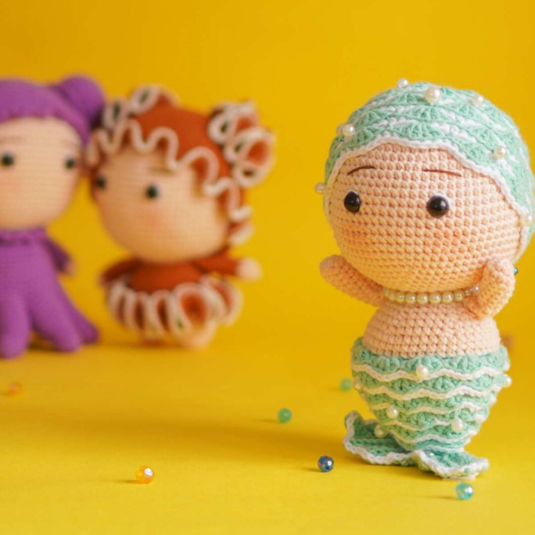 Mermaid Octo Coral Crochet Pattern, Amigurumi Crochet Pattern ...