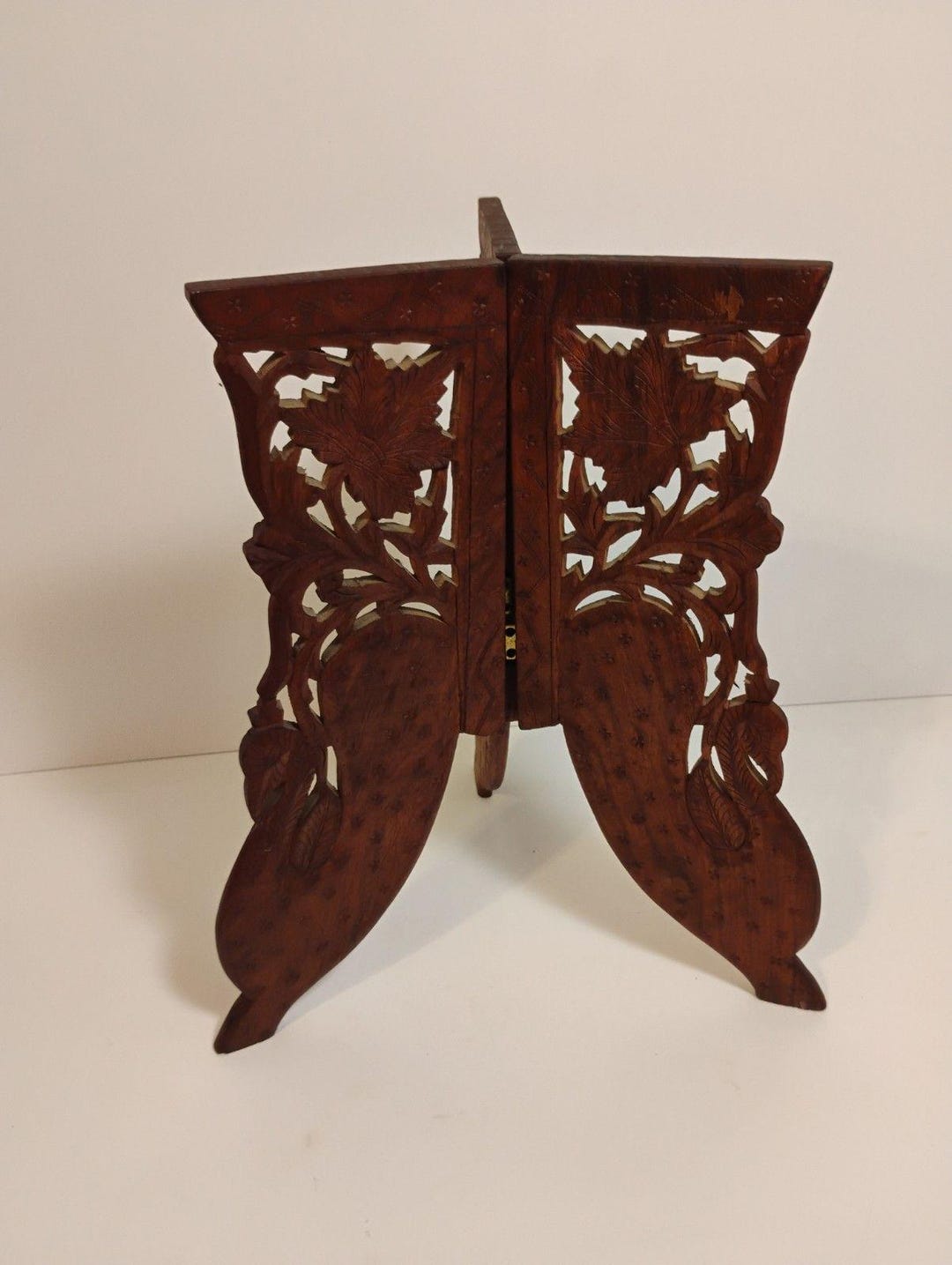 Antique Japanese Setting Stand Brown Tea Sake Tray Hand-carved Wood ...