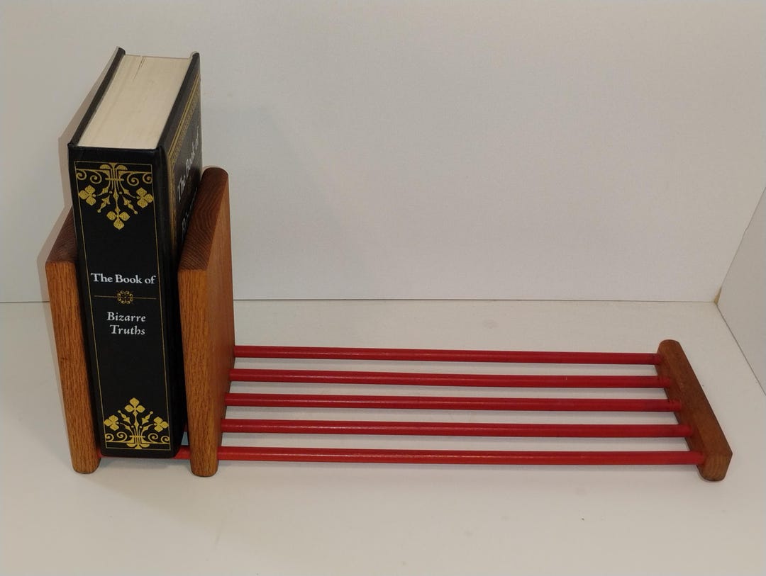 Vintage Table Top Book Rack Wood. - Etsy