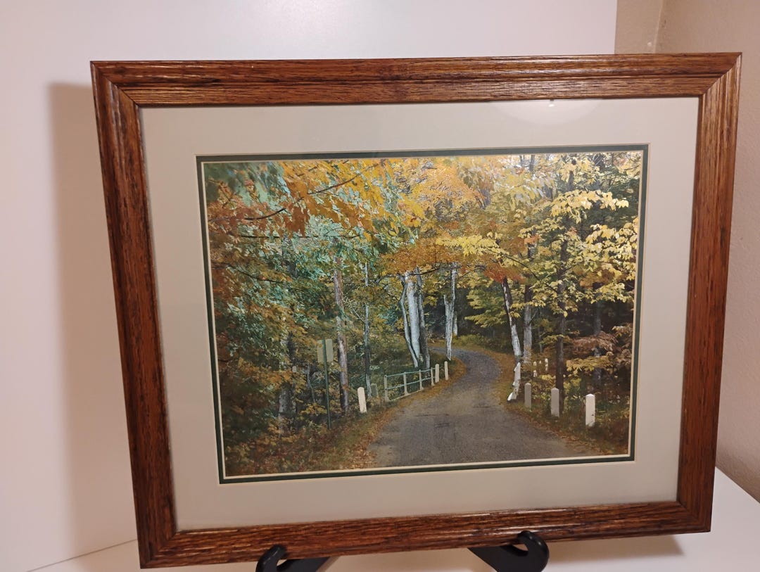 Vintage Foil Art Trees and Nature Moody Art. - Etsy