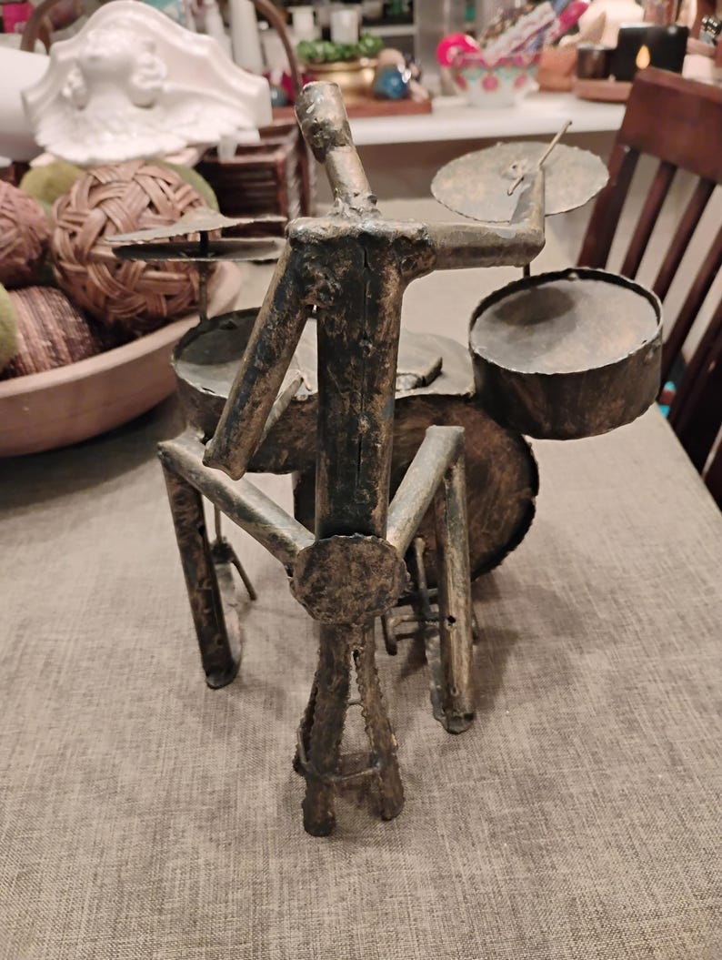 Modern Brutalist Drummer Sculpture. Retired Item From Z Gallery. - Etsy