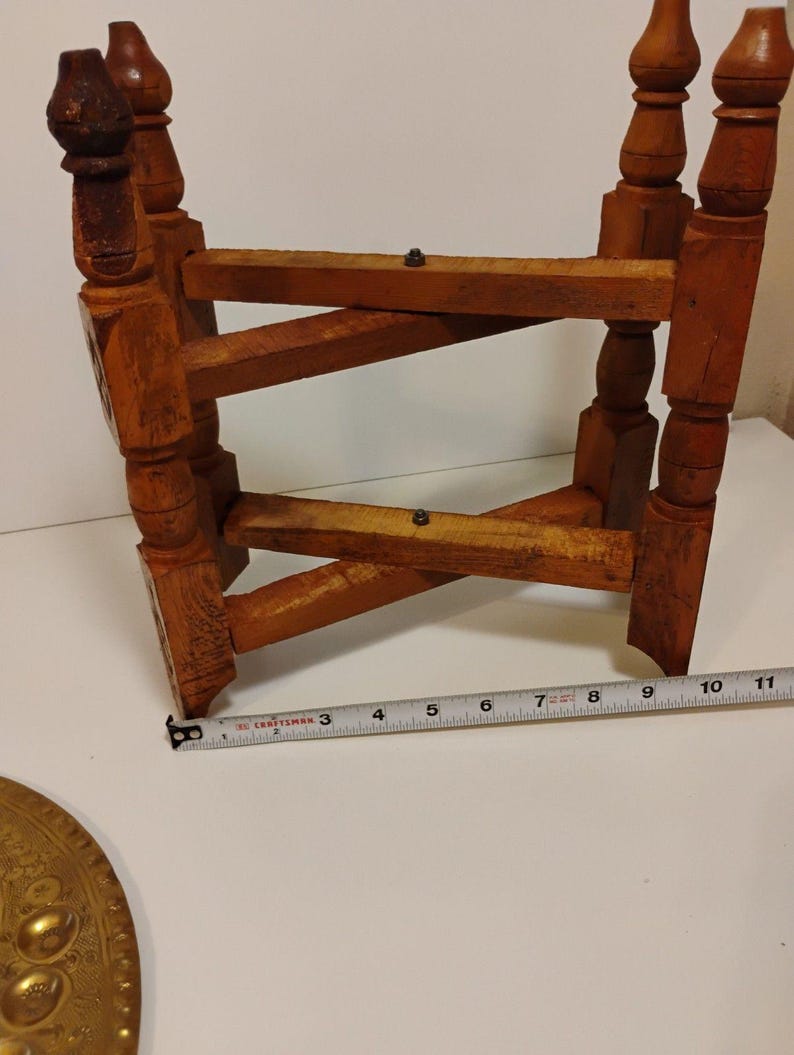 Antique Dallah Folding Brass Tray Table Coffee/tea Table Set - Etsy