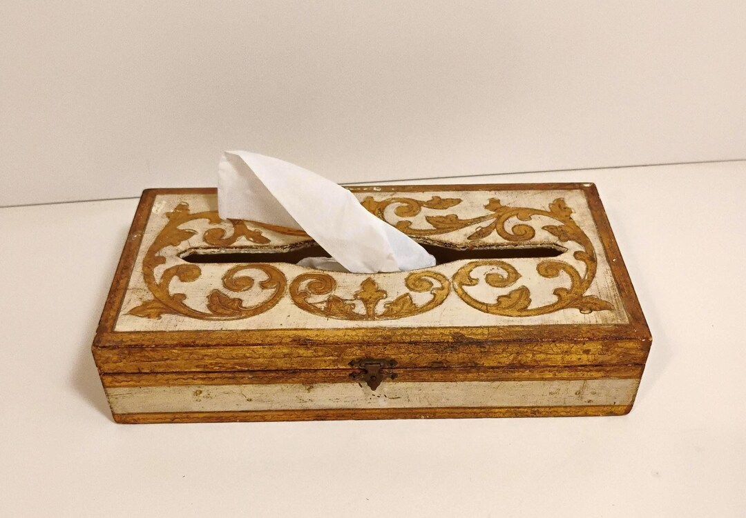 Florentine Rectangle Tissue Box Holder Vintage Made in Italy - Etsy