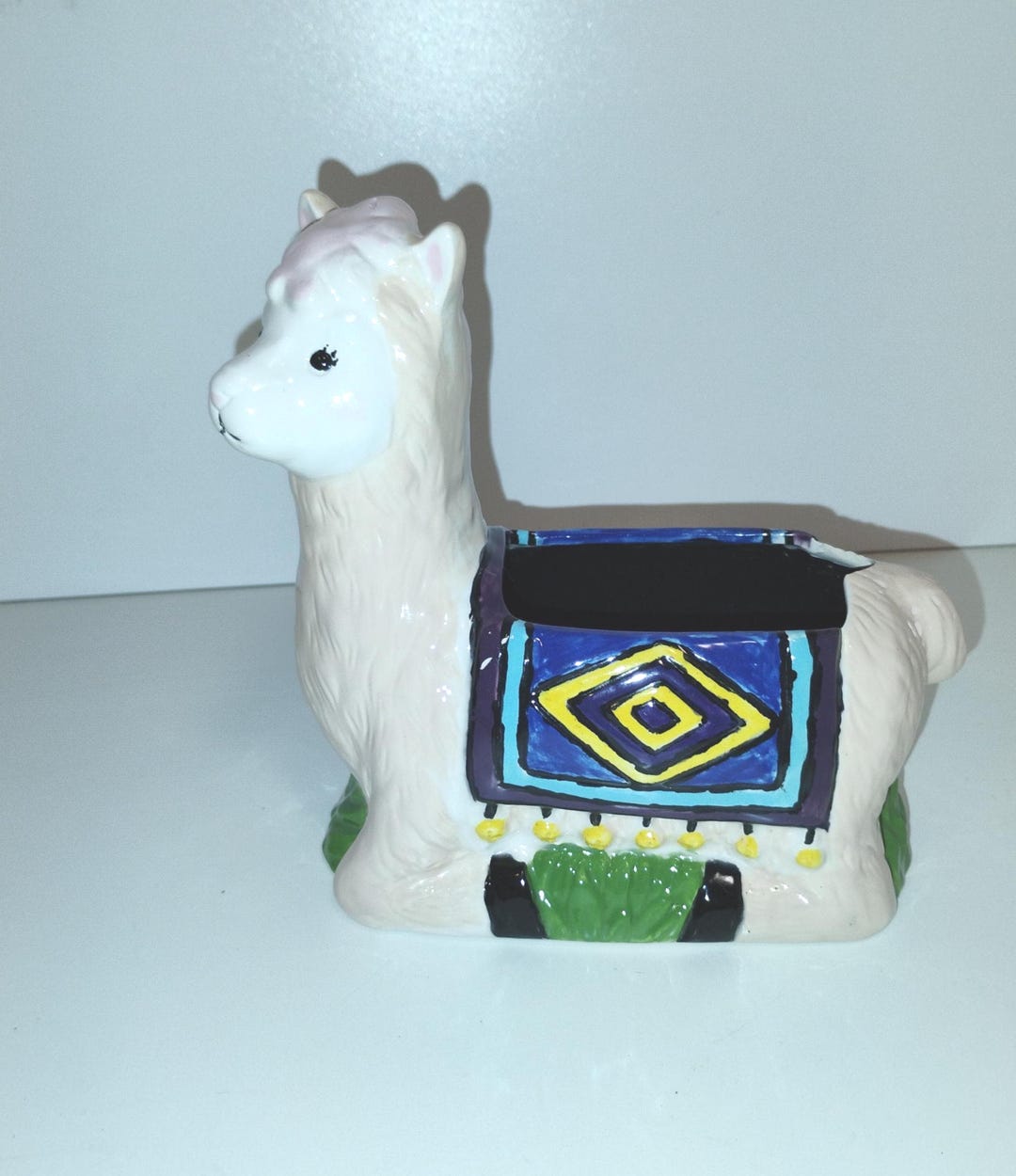 Handmade Ceramic Llama Planter, Kitchen Scrub Pad Holder - Etsy