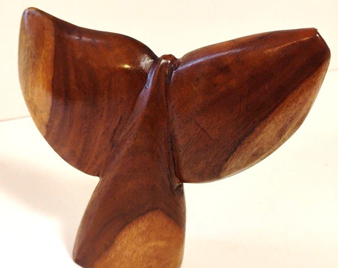Hand Carved Wooden Whale Tail Figure Sculpture - Etsy
