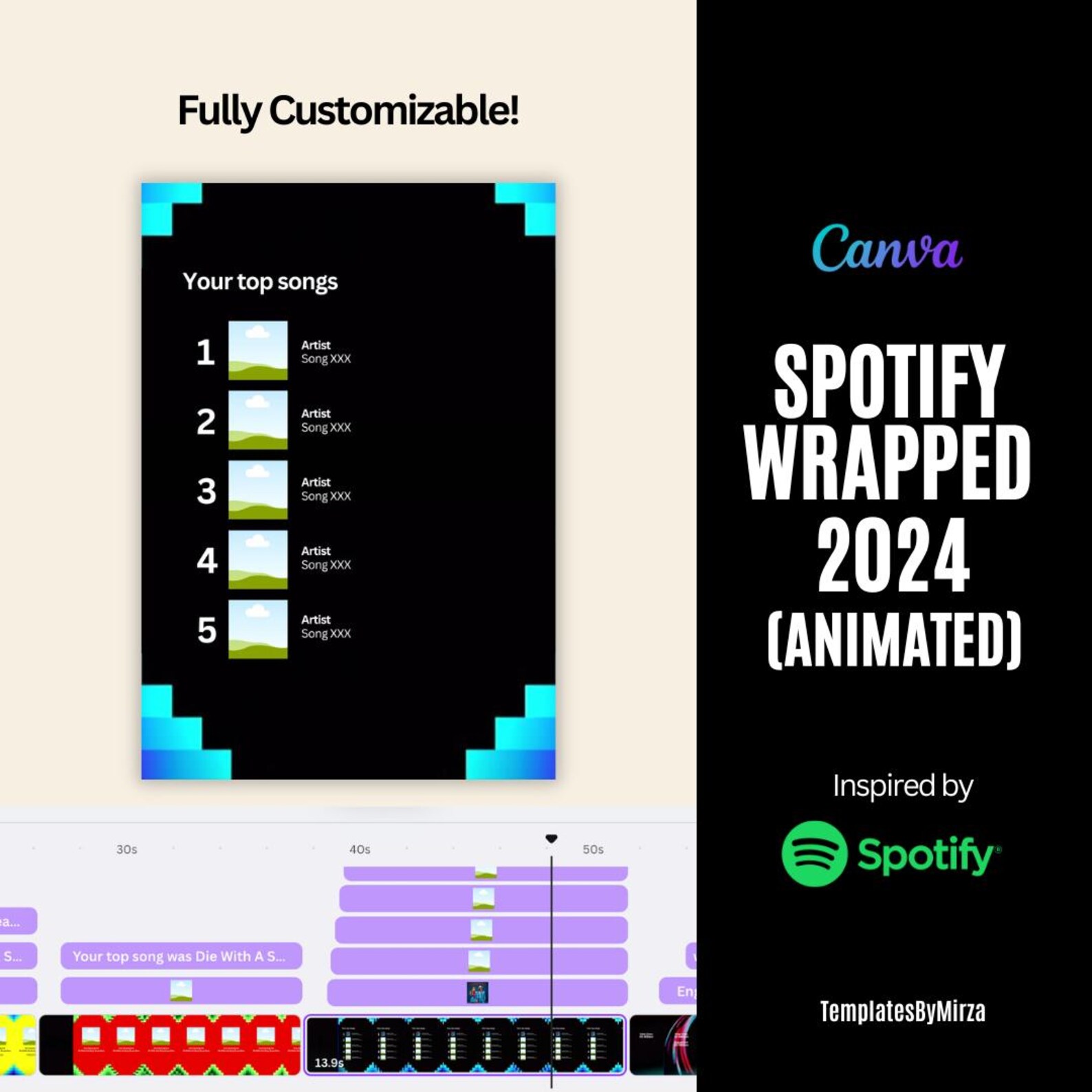 Animated: Spotify Wrapped 2024 - Etsy