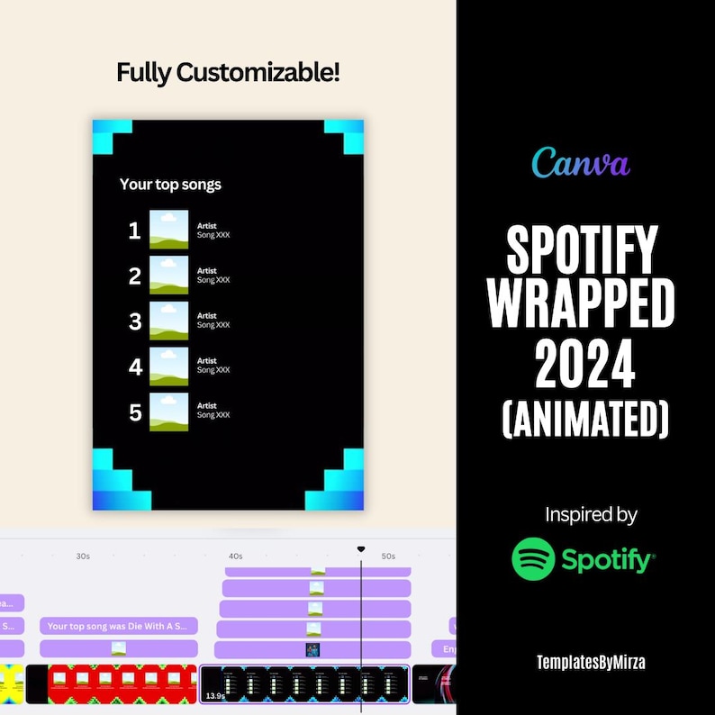 Animated: Spotify Wrapped 2024 - Etsy
