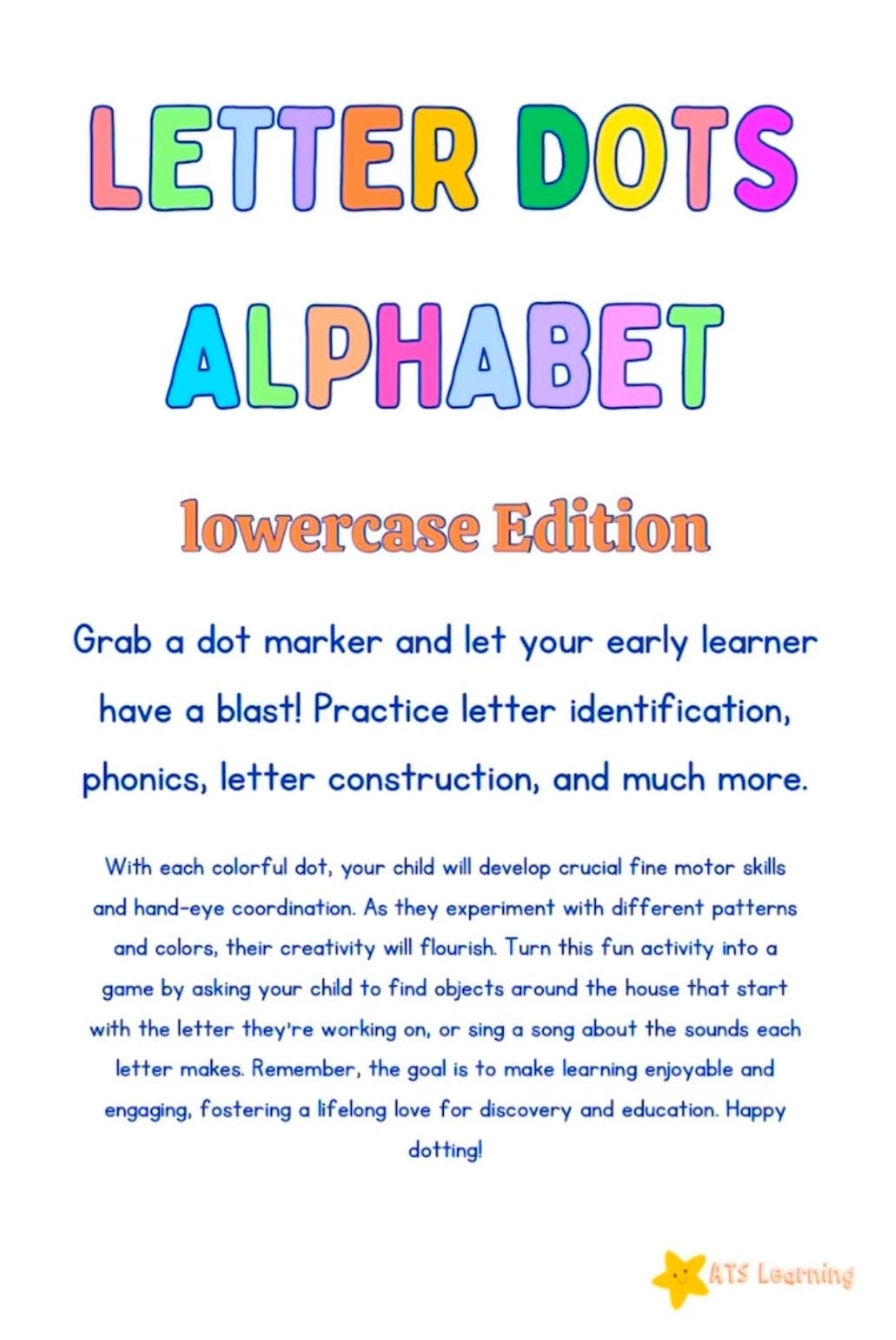 Toddlers + Preschool Learning | Letter Recognition & Phonics Dot Marker ...