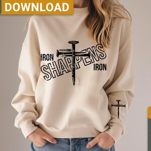 Iron Sharpens Iron SVG PNG, Faith Svg Design, Jesus Svg, Christian Svg ...