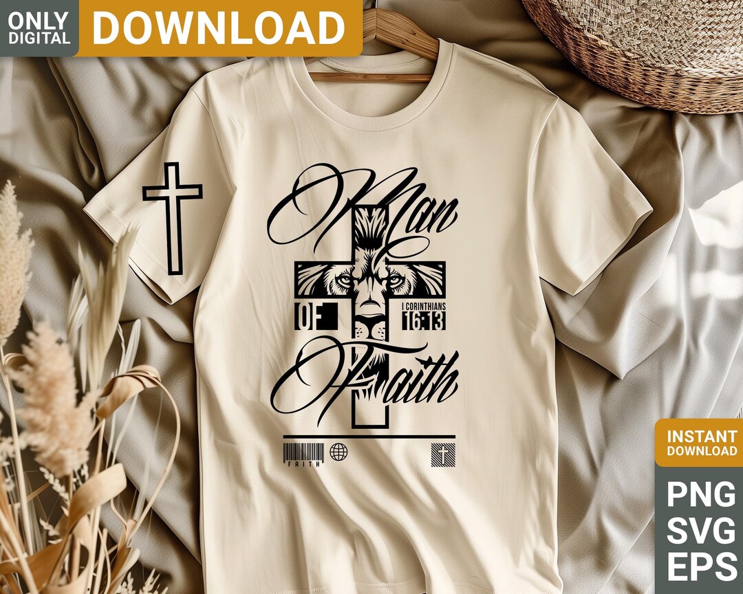 Man of Faith Svg, Man of God Svg Png, Jesus Svg, Cross SVG, Christian ...