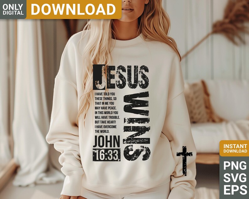 Jesus Wins Svg, Jesus is King Svg, Faith Svg, Christian Svg, Boho ...