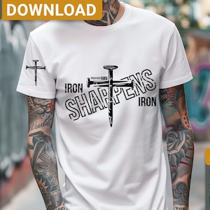 Iron Sharpens Iron SVG PNG, Faith Svg Design, Jesus Svg, Christian Svg ...