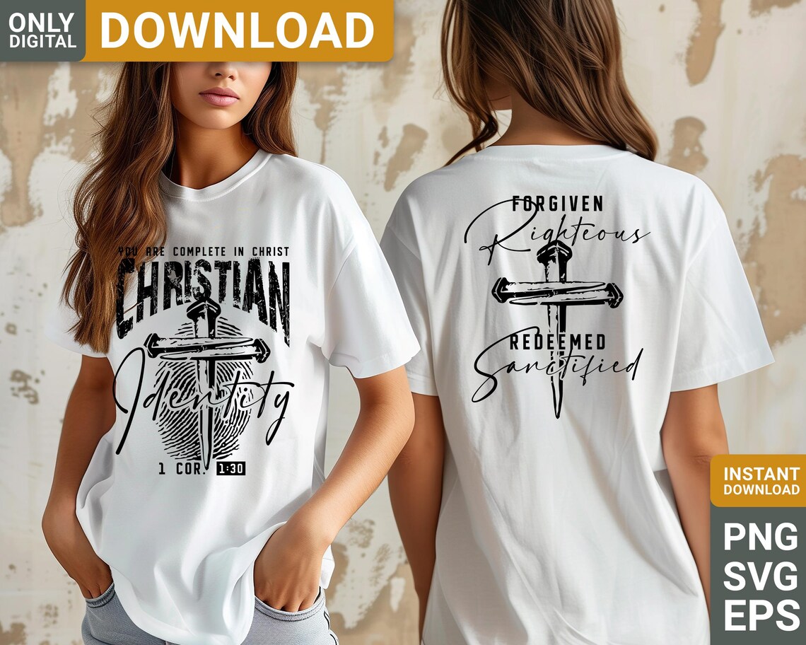 Man of Faith Svg PNG, Christian Identity Svg,christ, 1 Corinthians 1:30 ...