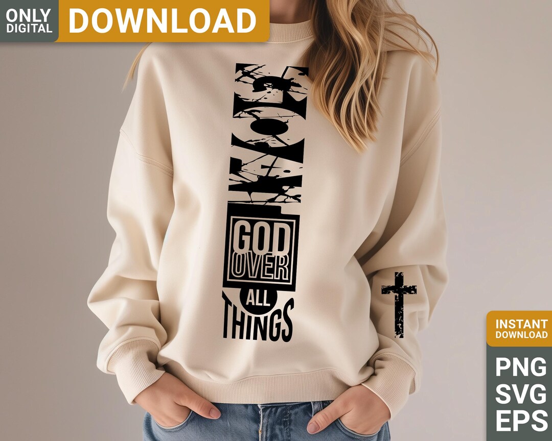 G.O.A.T God Over All Things SVG Design, God Over All Things Svg, God ...