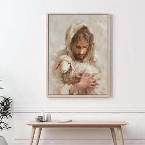 Jesus Leaves the 99 Boho Christian Wall Art, DIGITAL PRINT, Jesus ...
