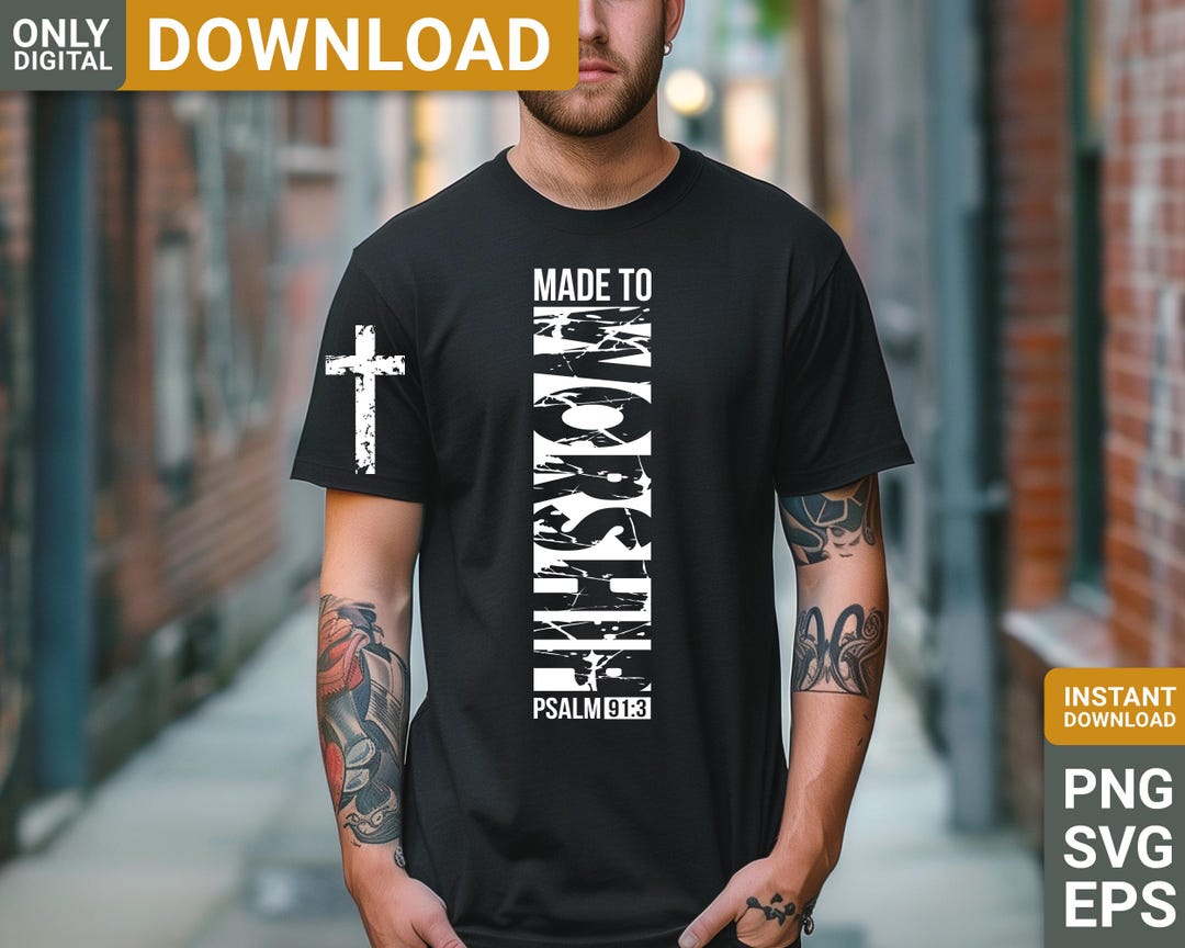 Made to Worship Christian SVG PNG, Religious Shirt Design (digital ...