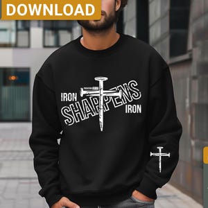 Iron Sharpens Iron SVG PNG, Faith Svg Design, Jesus Svg, Christian Svg ...