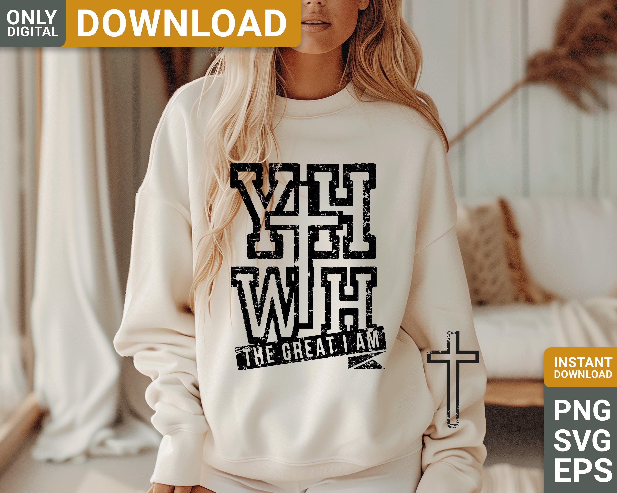Jesus Svg Png YHWH Svg Png God Svg Png, Christian Shirt Design, Faith ...