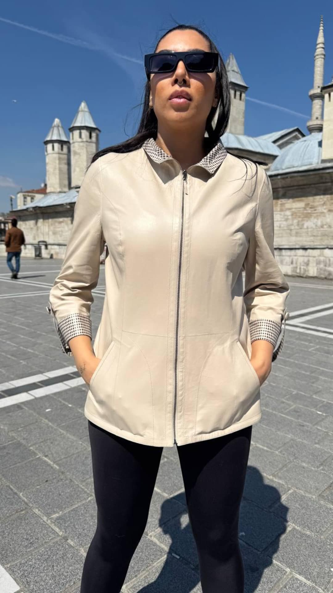 Reversible Genuine Leather Jacket: Handmade Turkish Lambskin Coat - Etsy