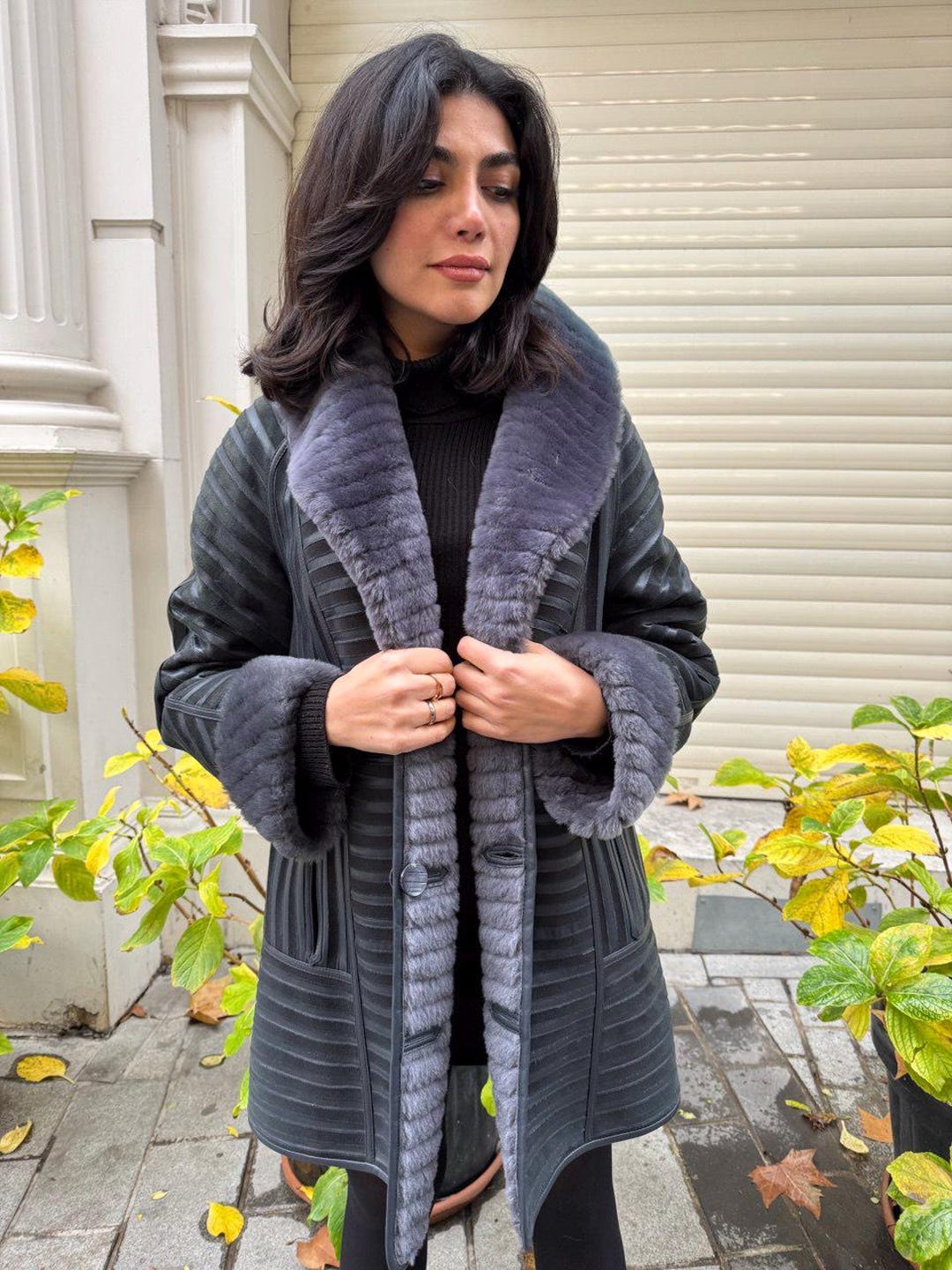 Women's Shearling Coat – Sheepskin & Lambskin Leather Jacket – Natural ...