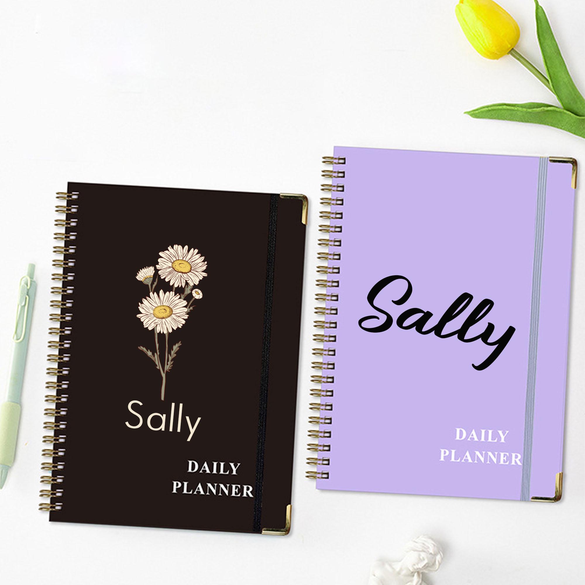 Personalised Daily Planner Book, A5 Undated Weekly & Daily Organiser ...