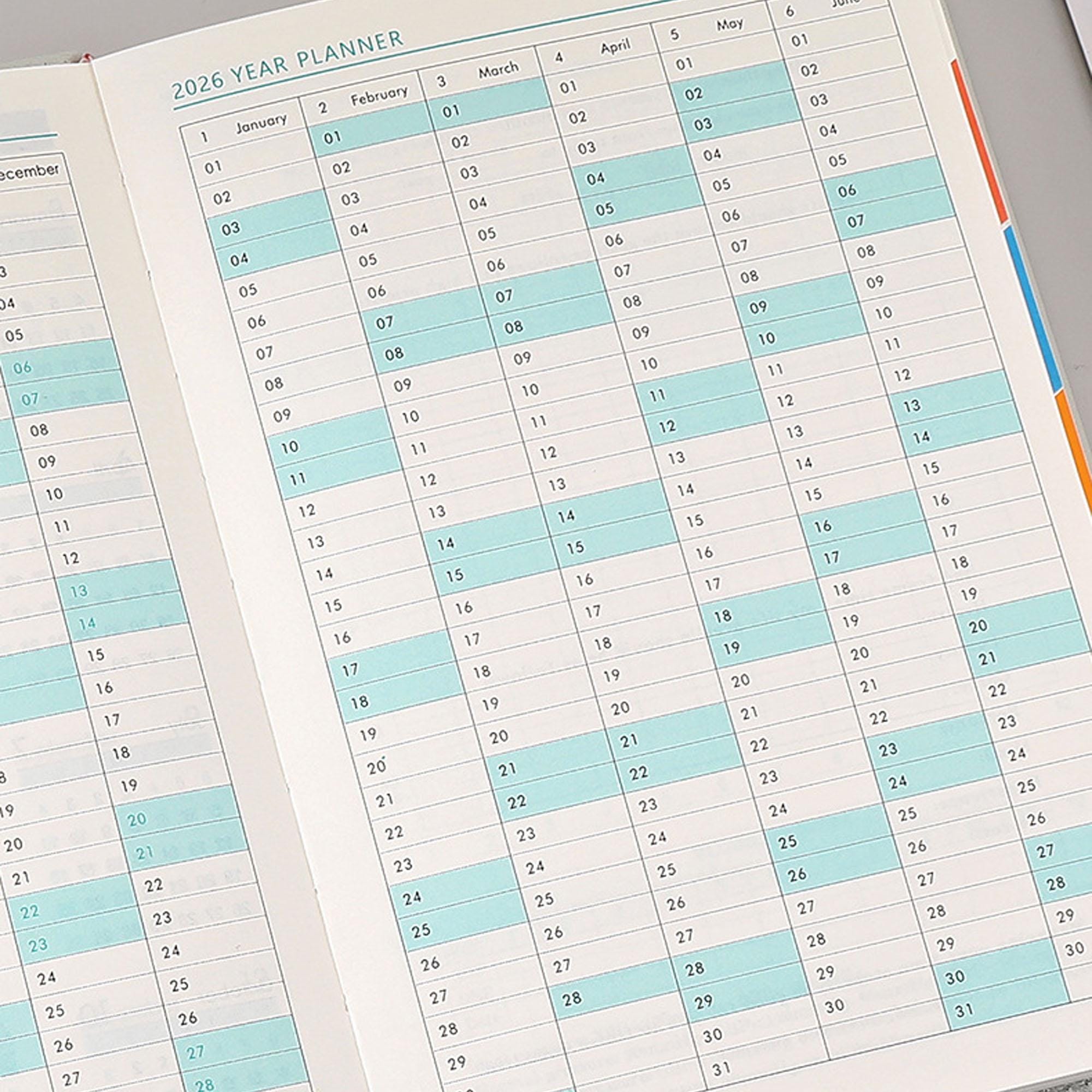 July 2025 - June 2026 Planner Notebook Set, Customizable Thick Paper ...