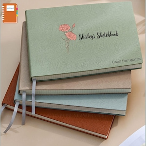 Leather Sketchbook, Personalized Drawing Book, Custom Travel Notebook ...