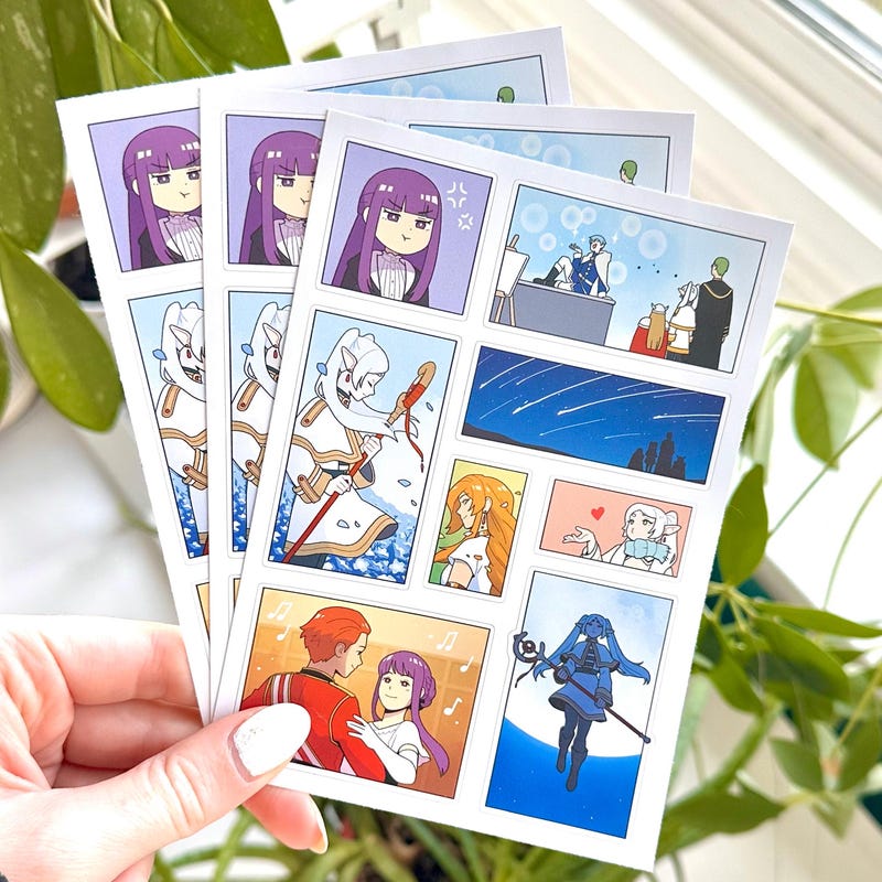 Frieren Stickers - Etsy
