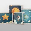 Space Themed Poster Set ALPHABET LETTER POSTERS Banner Planet Space ...