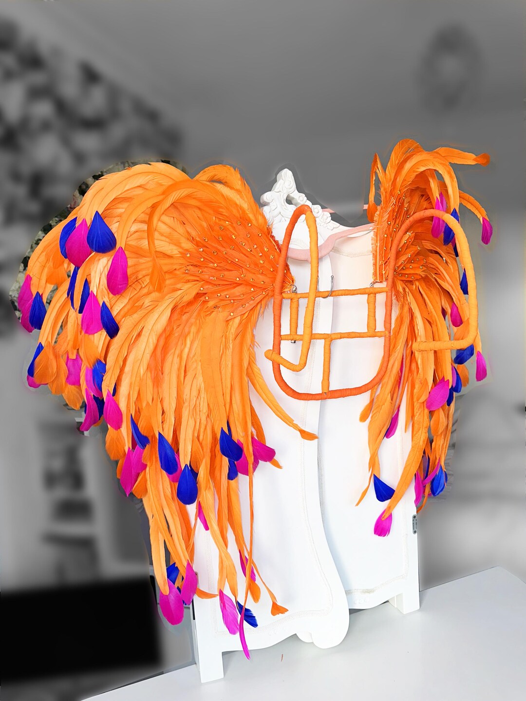 Samba Carnival Backpack Wings Detachable Rooster Feather - Custom Made ...