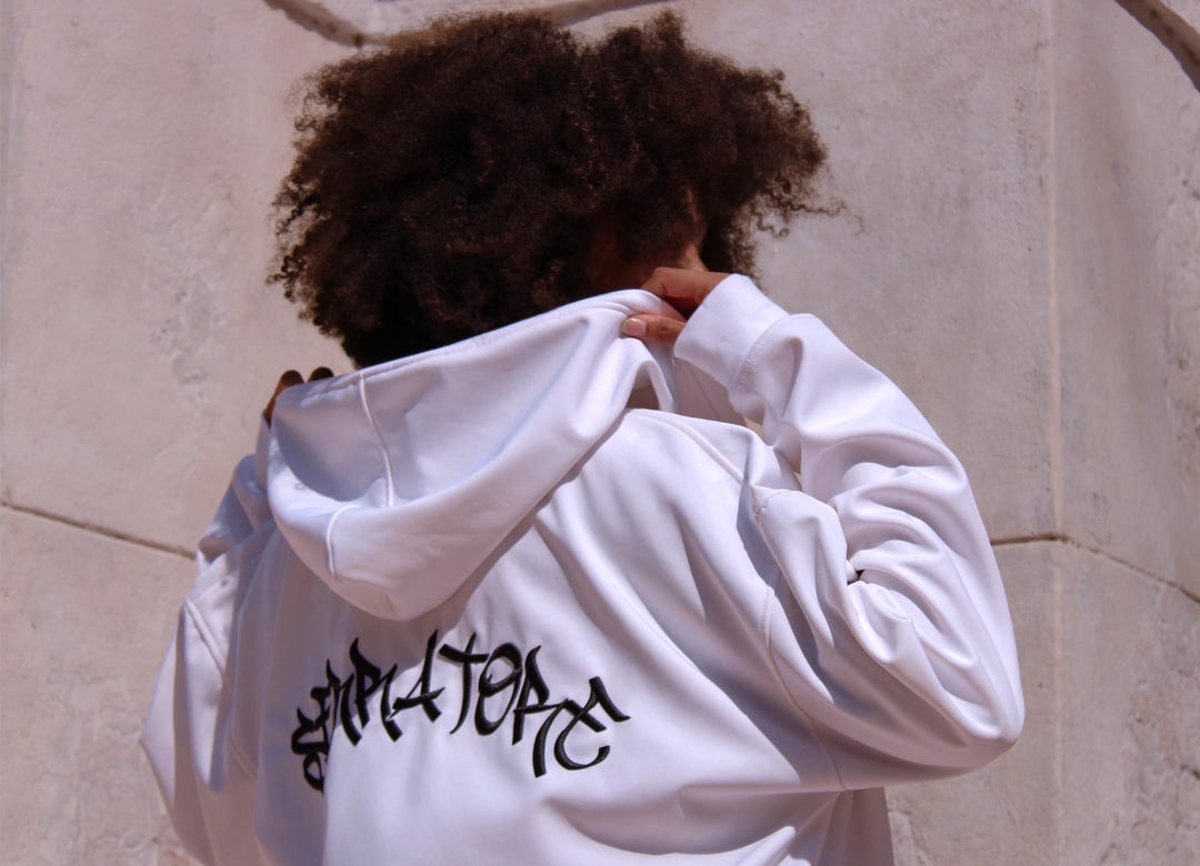 White Softshell Bomber-jacket / White Softshell Bomber - Etsy