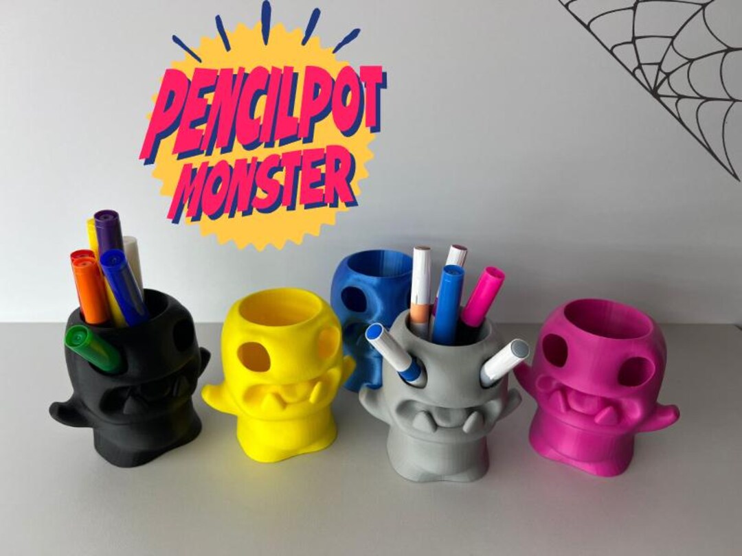 Pencil Pot Monster, Many Different Colors - Etsy