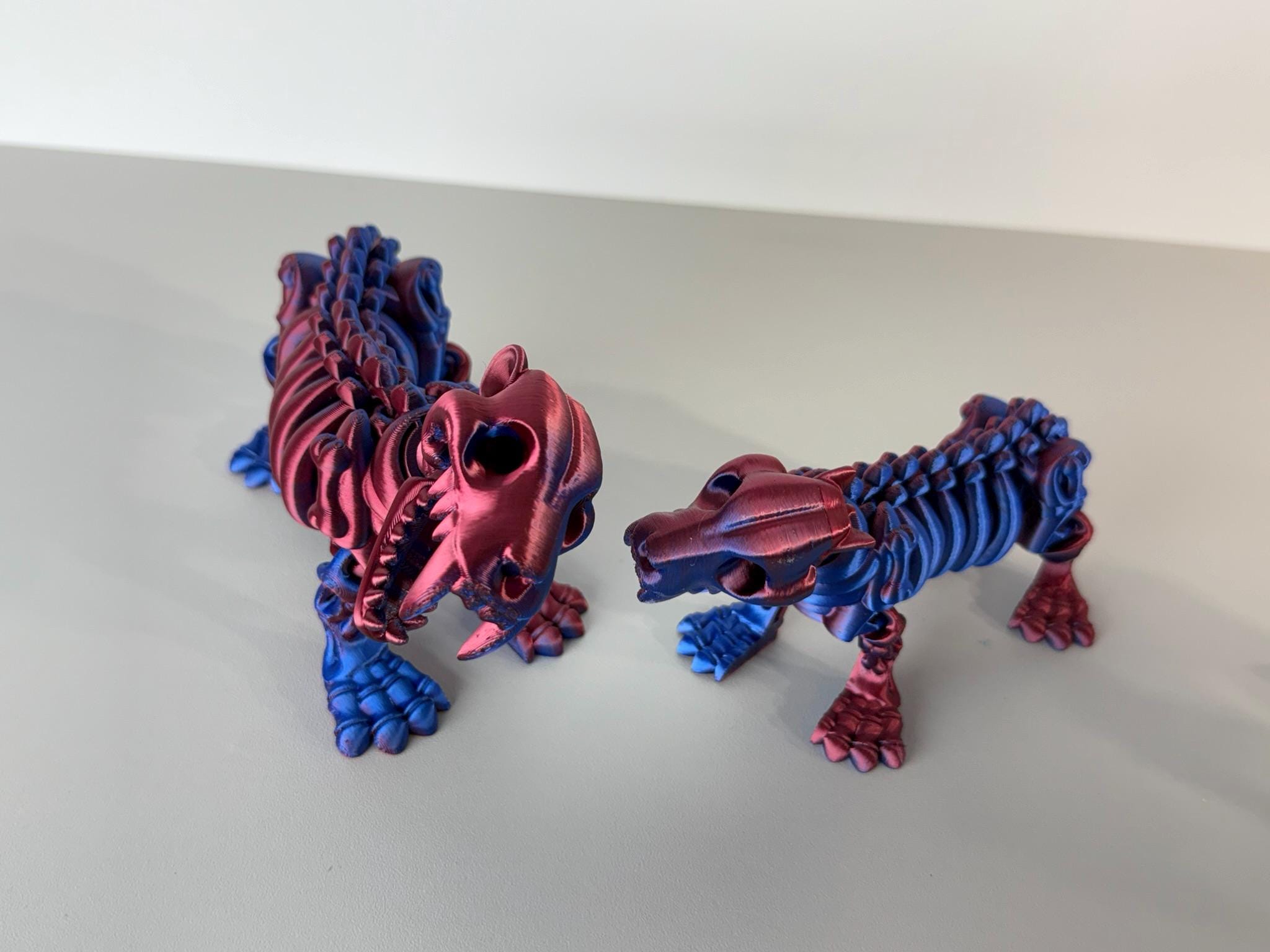 3D Printed Sabertooth Tiger Skeleton - Ice Age Desk Decor, Fossil ...