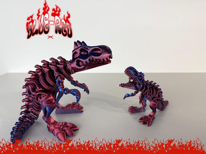 Flexi Raptor Skeleton, Dinosaur Toy, Articulating 3d Printed - Etsy
