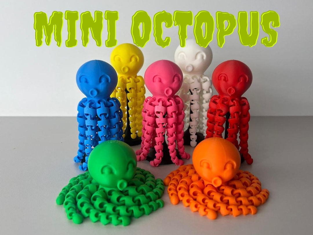 Mesmerizing 3D Printed Octopus - Realistic Marine Life Desk Decor ...