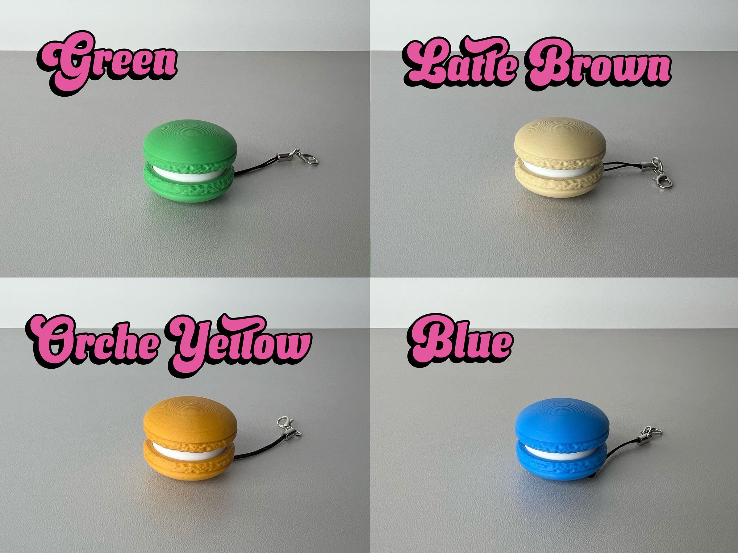 3D Printed Macaron Keychain | Clicker | Fidget | Keyboard Clicker - Etsy