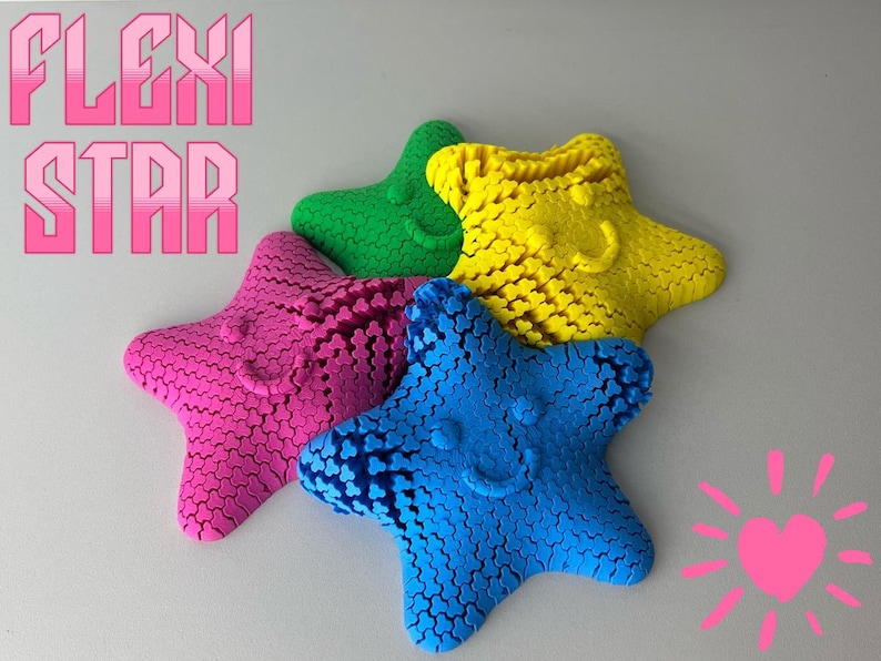 Flexi Playful Star, Flexible Sea Star Fidget Toy, Textured Sensory ...