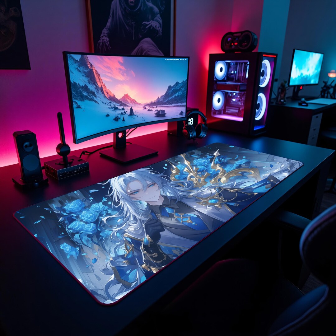 Hydro Neuvillette | Genshin Impact Inspired Anime Mouse Pad | Dark ...