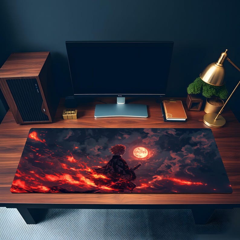 Dark Rengoku | Premium Demon Slayer Inspired Mouse Pad | Fan Art Desk ...