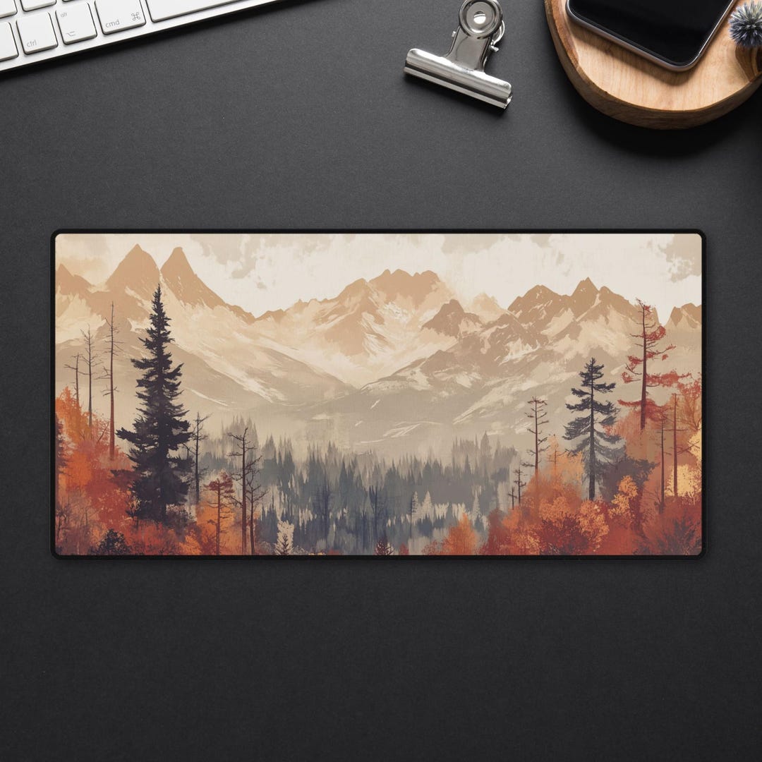 TAIGA-1 | Premium Forest Design Mouse Pad | XL Desk Mat for Office ...