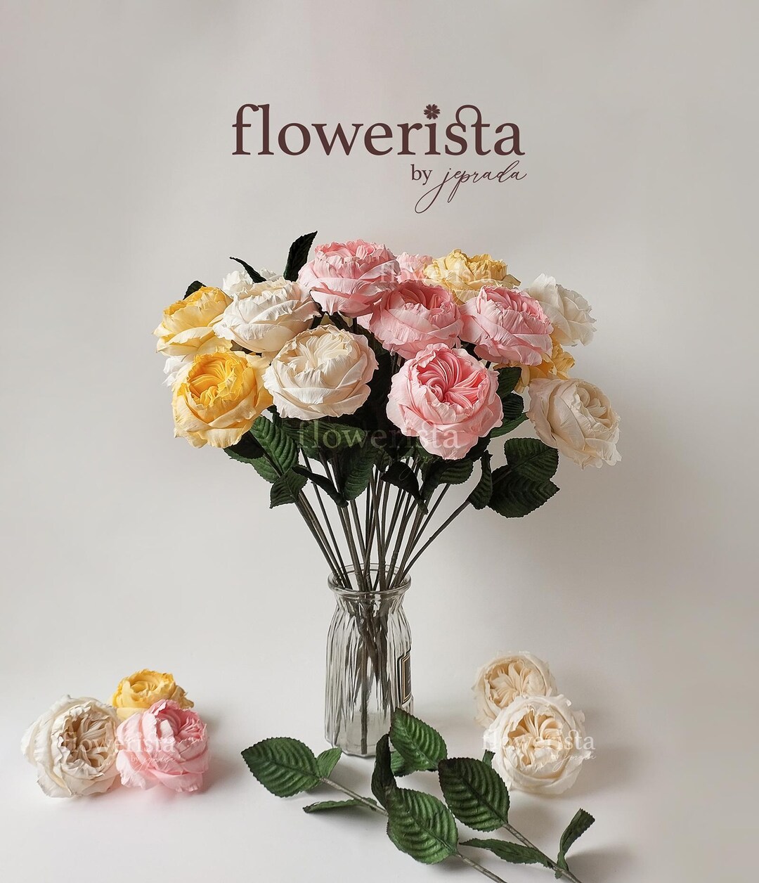 English Roses Made From Sola Wood Flowers. 1 Set = 4 Flowers - Etsy