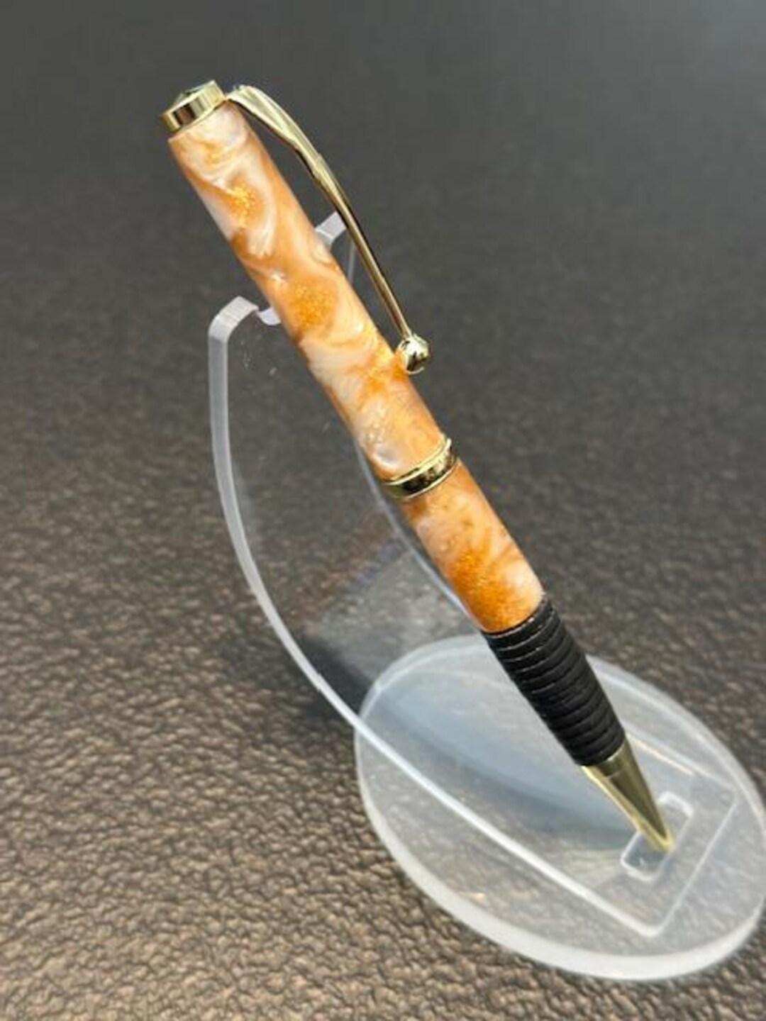 Golden Glimmer Copper Pearl Hand Turned Gold Comfort Grip Inkpen - Etsy