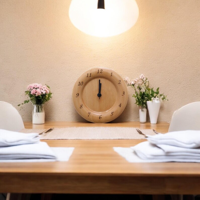 Small Wooden Table Clock, Mini Wooden Clock, Modern Desk Clock ...