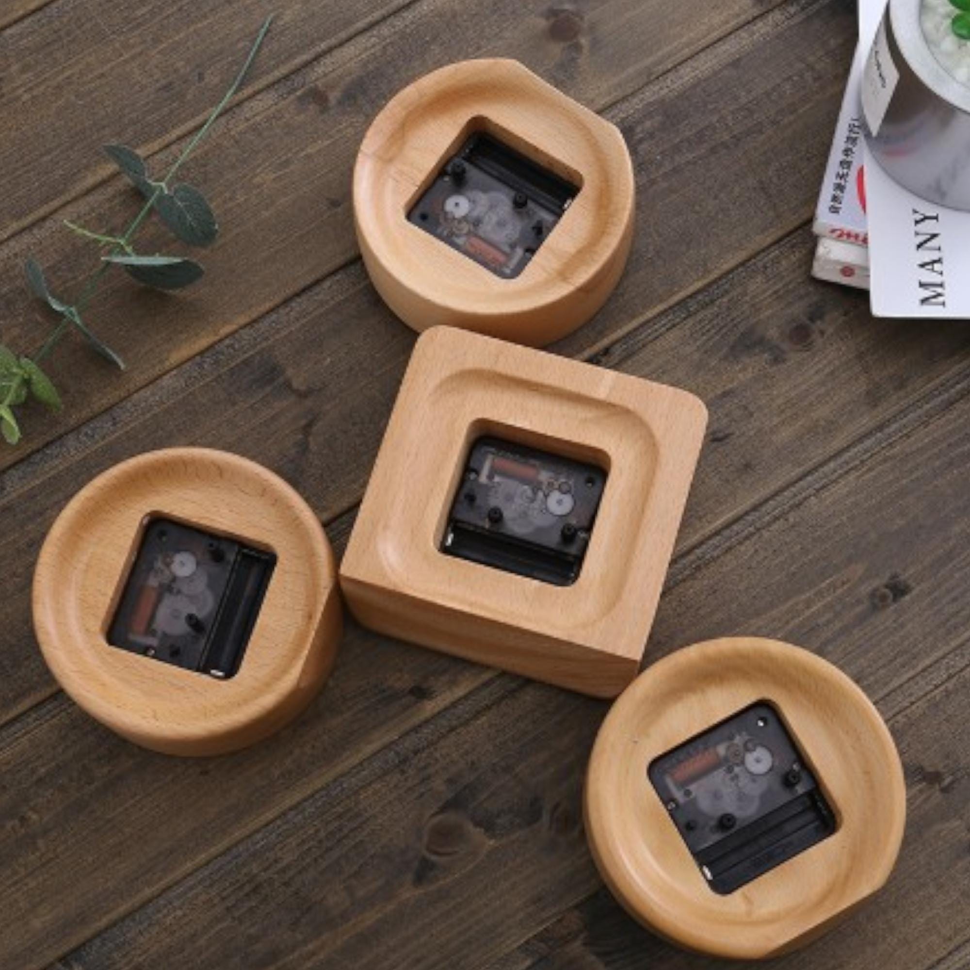 Small Wooden Table Clock, Mini Wooden Clock, Modern Desk Clock ...