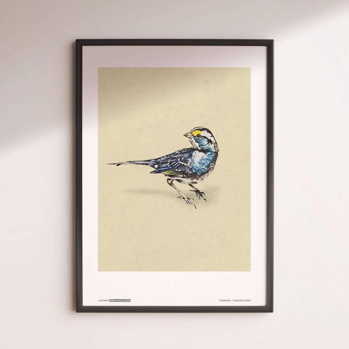 Tanager Bird Digital Art Print - Hand-painted Watercolour Bird Artwork ...
