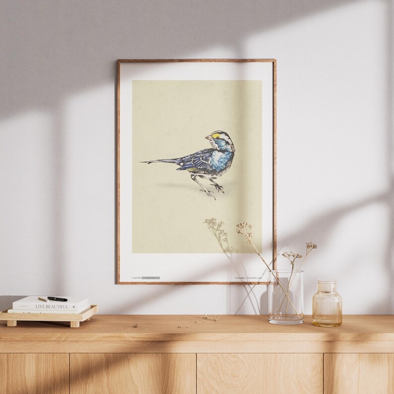 Tanager Bird Digital Art Print - Hand-painted Watercolour Bird Artwork ...